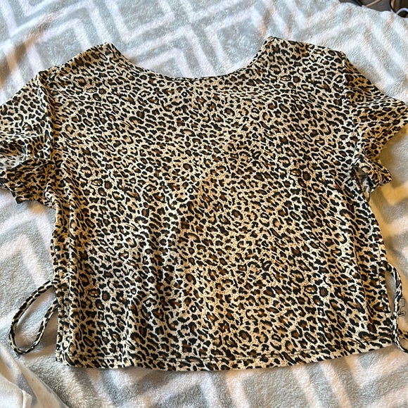 Tops | Open Back Cheetah Crop | Poshmark